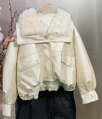 断码清仓新款羊羔毛领气质时尚宽松超好看保暖羽绒服