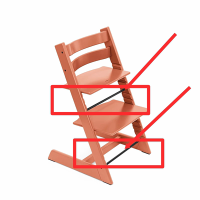 Stokke Tripp Trapp成长椅固定金属杆儿童餐椅高脚椅拉杆2根铁杆