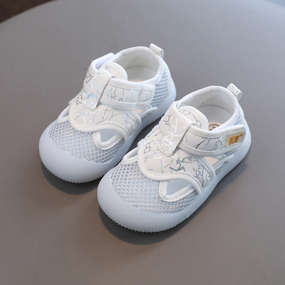 2025新款宝宝凉鞋夏软底网鞋男女童1一3岁防滑包头婴儿机能学步鞋