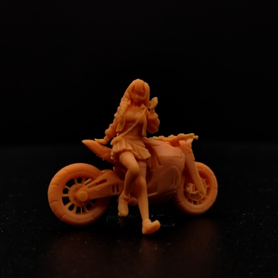 外套吊带妹子+机车素模直接上色