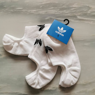 阿迪达斯三叶草船袜男女夏季新款短袜透气运动袜防滑隐形袜FM0676