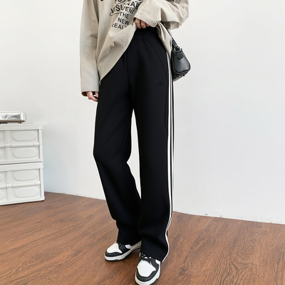 正品假一赔十直筒裤女宽松阔腿裤
