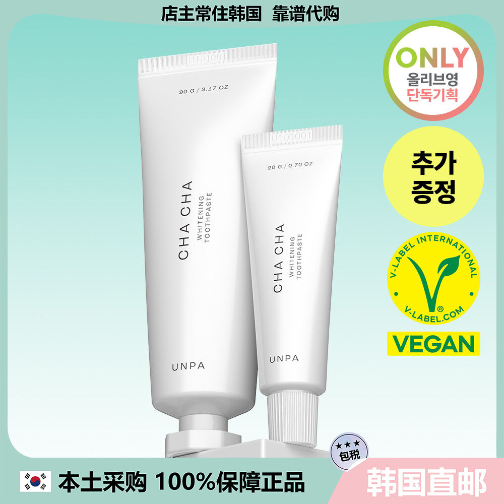 【韩国直邮】UNPA CHACHA 洋甘菊美亮牙护牙含氟口气清新牙膏