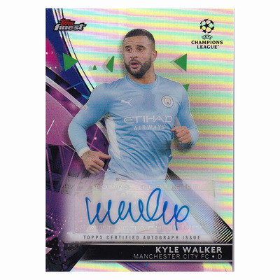 球星卡 凯尔沃克 签字 银折 2021-22 Topps 欧冠 曼城队长