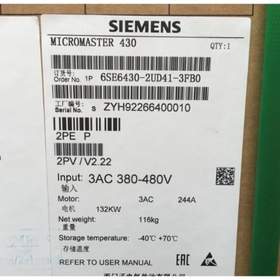 6SE6430-2UD41-3FB0西门子MM430变频器132KW 6SE64302UD413FBO