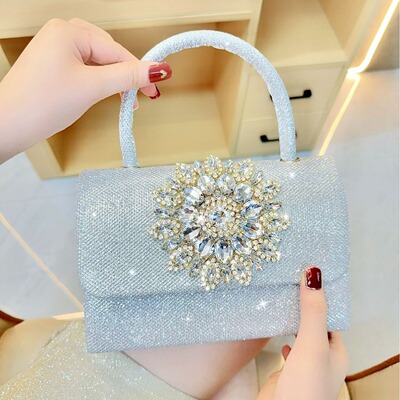 Diamond chain handbag crossbody bag镶钻链条手提包斜挎包