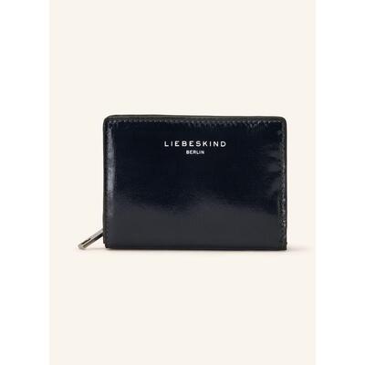 代购LIEBESKIND女士钱包多卡位硬币收纳钞票夹层按扣闭合黑色