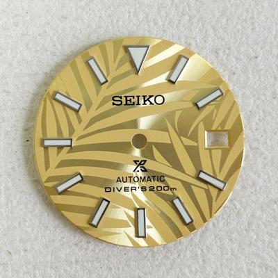 绿夜光手表改装日历表盘