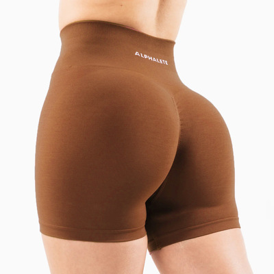 Alphalete瑜伽短裤夏季健身训练紧身裤提臀收腰户外跑步蜜桃裤