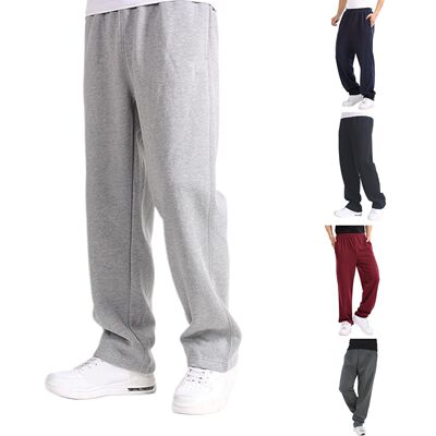 2024 Men's Casual Pants Men's Home Straight Sweatshirt Solid