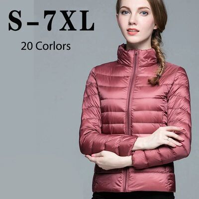 Cheap Duck Down Jacket Female 2024 New Thin Short Stand Coll