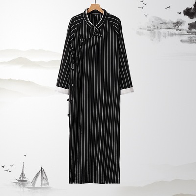 Tang Suit Striped Gown Deyun Society Performance Cross Talk
