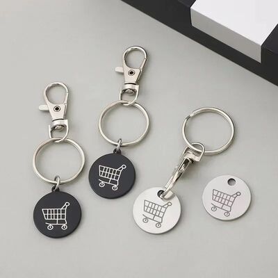 Shopping Trolley Remover Key Ring Token Chip With Carabiner