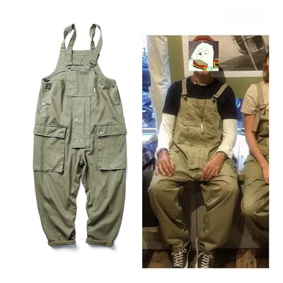 American Casual Overalls Men's Overalls Trousers Ami Khaki r