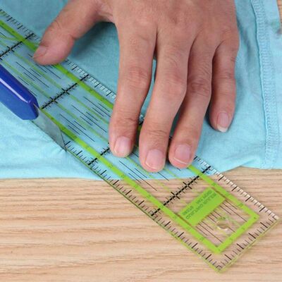 1PCS Acrylic Patchwork Aligned Ruler Transparent Student Dra