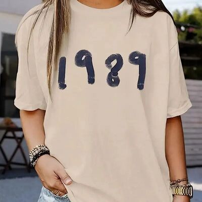 1989 Letter Print Vintage T-Shirt Women rendy Fashion Music