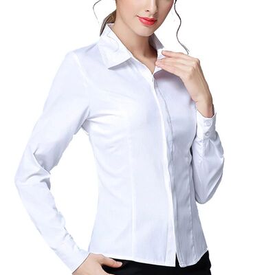 large S-5XL Pure Blouses Turn Down Collar Casual High Sreet