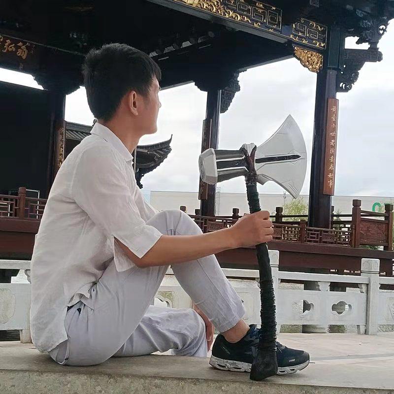 EGUI风暴战斧复仇者联盟3武器斧头影视道具雷神托尔橡胶仿真玩具_虎窝淘