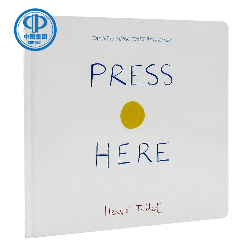 Press Here点点点英文原版 Herve Tullet埃尔维·杜莱儿童启蒙读物_虎窝淘