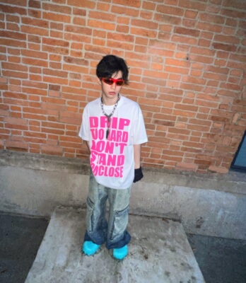 美式街头短袖t恤街头青少年