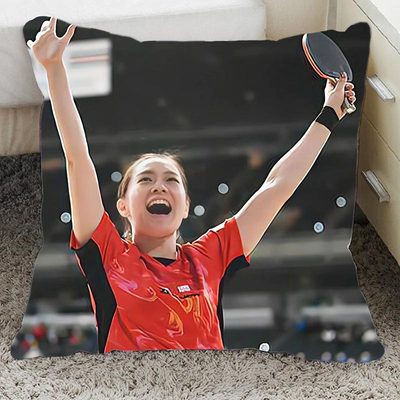 乒乓球石川佳纯抱枕可爱女生玩偶朋友生日礼物创意靠枕房间办公室