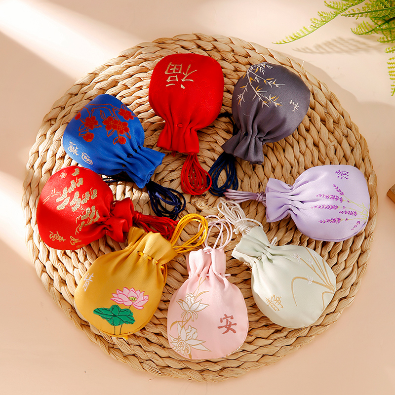 2023新款端午节香包香囊空袋子古风平安福袋小挂件香袋高档锦缎包_虎窝淘