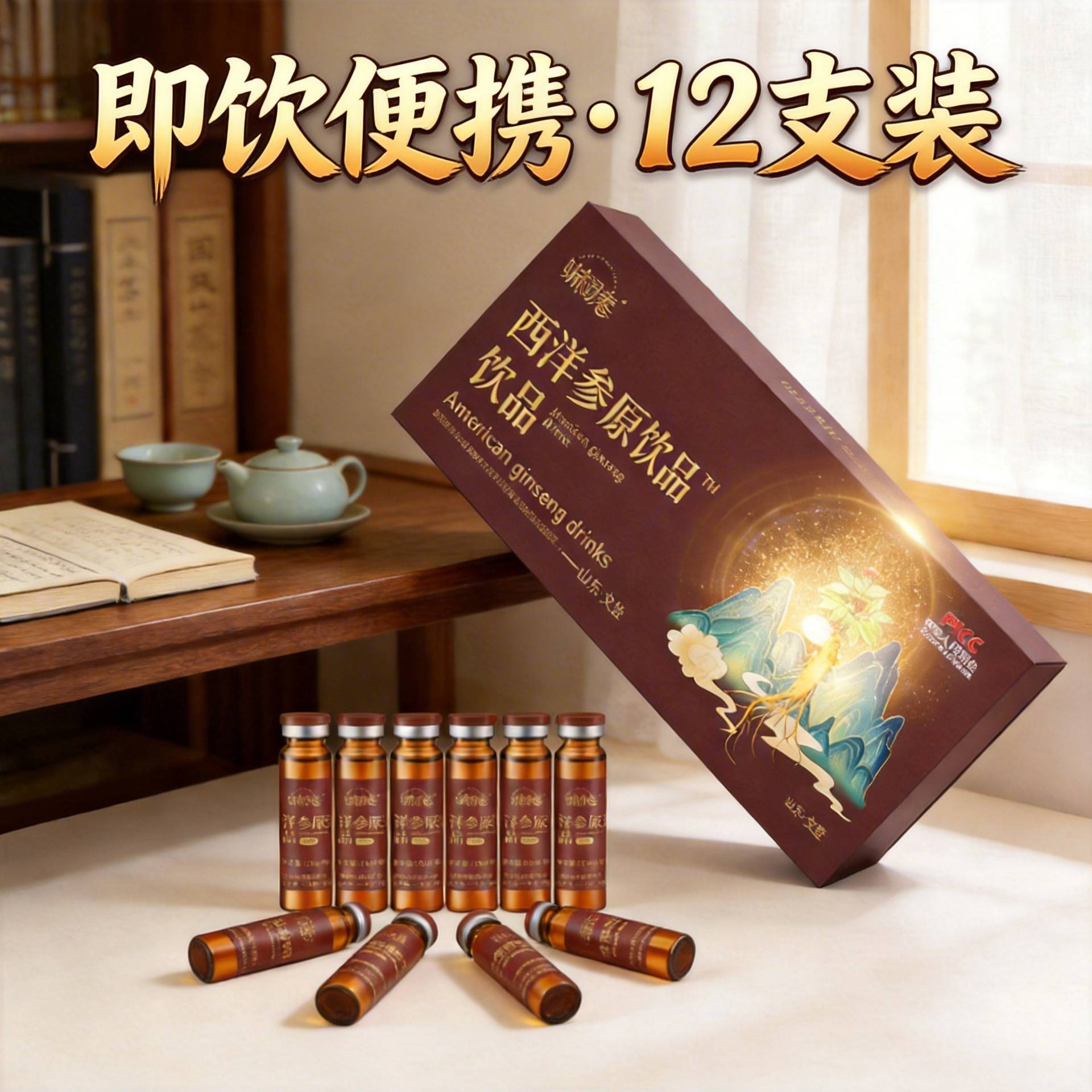 西洋参浓缩液 即食参类滋补传统滋补营养品枸杞原浆 西洋参口服液