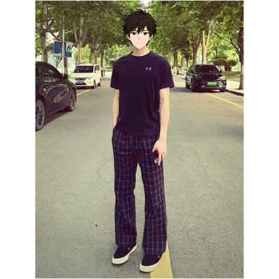 美式高街格子裤男款2025秋季