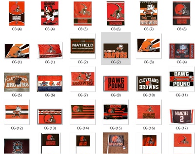 外贸货源克利夫兰布朗NFL Cleveland Browns Flag亚马逊WISH EBAY