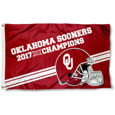 Oklahoma Sooners 2017 Big 12 Champions Flag亚马逊WISH EBAY热