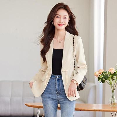 新服款高级粉色西装外套女小个QXG6883子秋休闲气质时职业西尚上