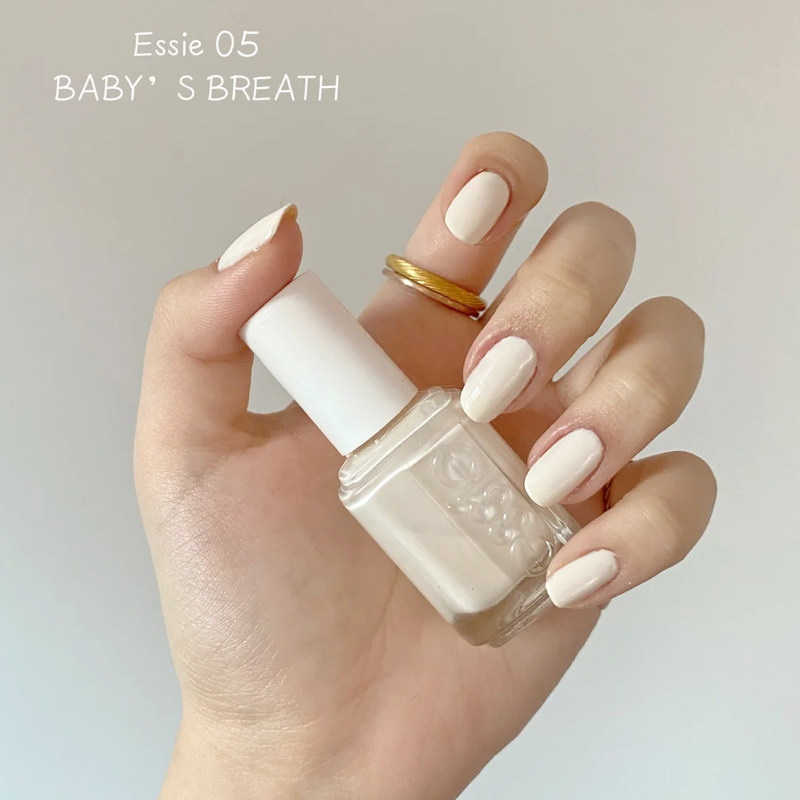 正品美国ESSIE 05 baby's breath高雅奶白色指甲油免烤不可撕持久_虎窝淘