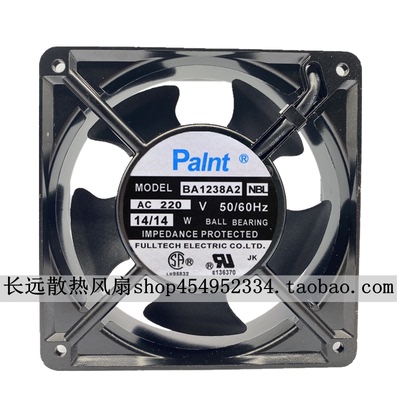 全新 Palnt BA1238A2 NBL 220V 14W 12CM 12038 机柜 散热风扇