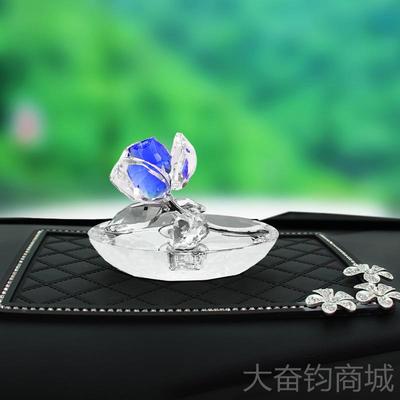 正品车载香座车内饰品摆件水晶瑰水花摆件创玫意时装饰汽车尚香熏