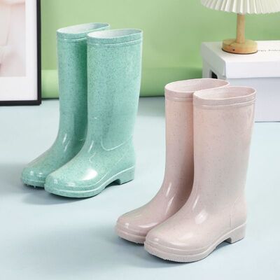 女士高筒防滑耐磨防水雨靴