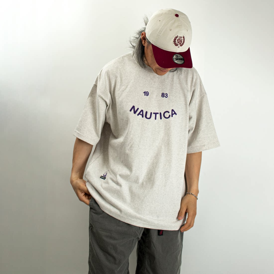 DOOITT#NAUTICA JP白帆日系潮牌宽松全棉贴布绣圆领短袖T恤情侣