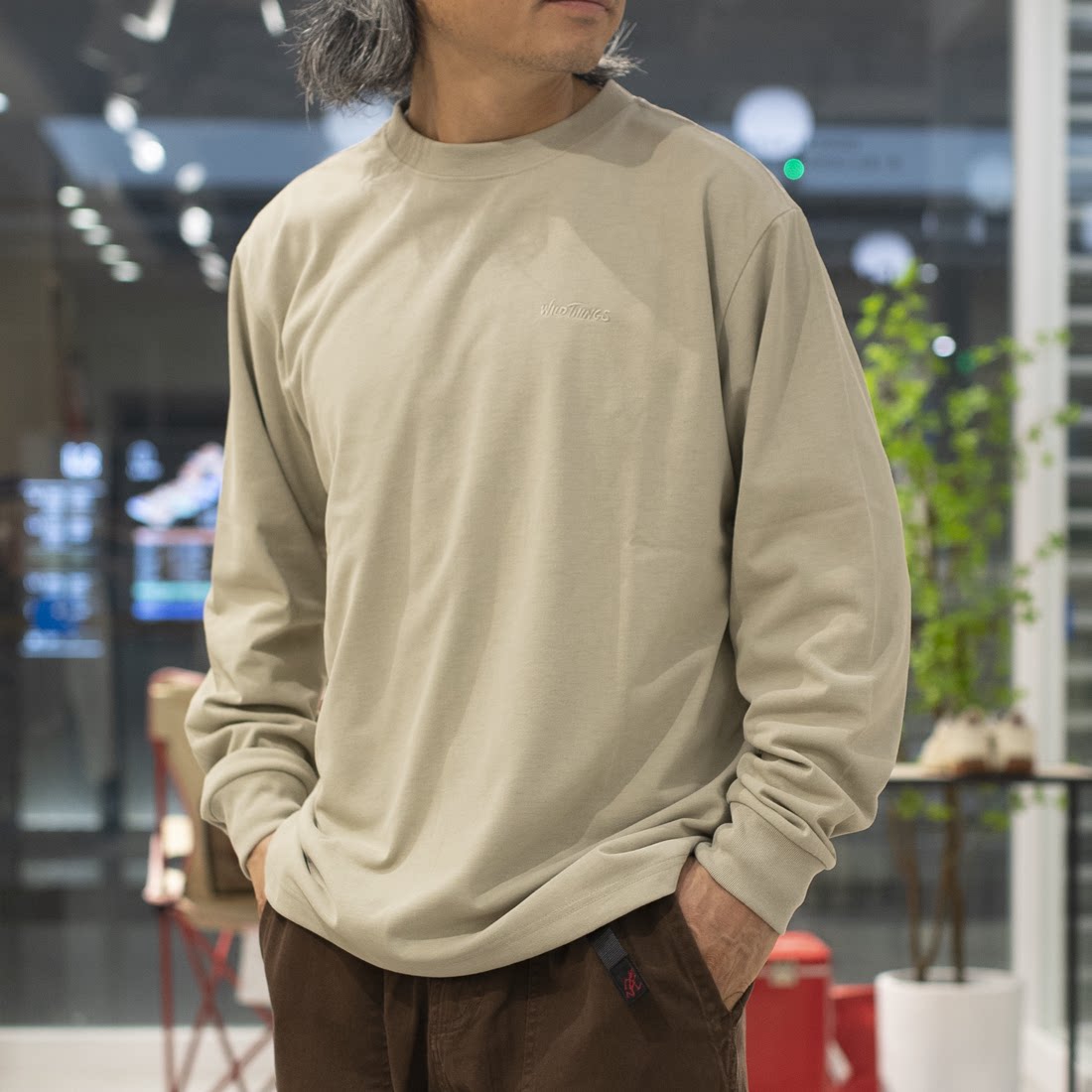 DOOITT#WILDTHINGS日系工装男女休闲圆领长袖T恤