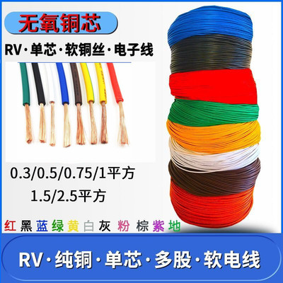 单芯多股0.5/0.75/1平方