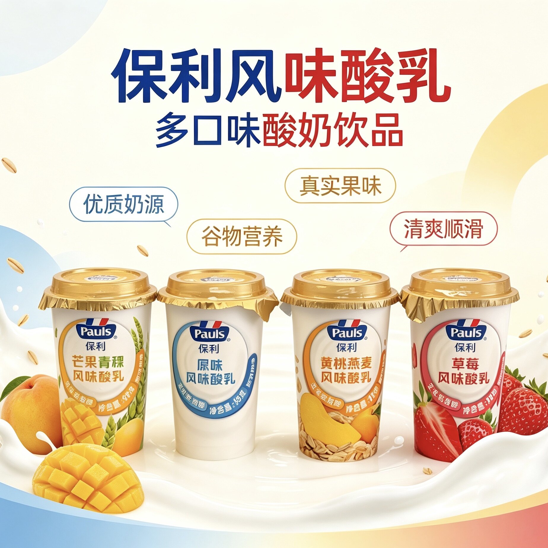 保利酸牛乳90g早餐好搭档(短保期产品)如需下单可咨询客服日期