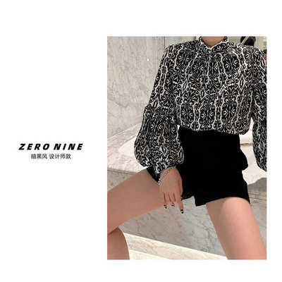 衬衣花纹设计感个性简约修身