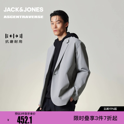 绫致【AT系列】杰克琼斯男装西服长袖上衣外套宽松平驳领时尚潮流