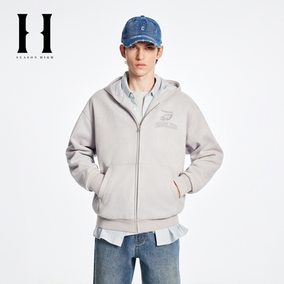 SEASON HIGH男装NFL联名夹克冬新款时尚刺绣合体连帽外套
