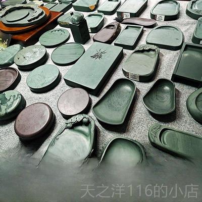 正品洮砚播洮砚大四名砚文房四宝喇嘛崖老坑河水泉砚台直书法练字