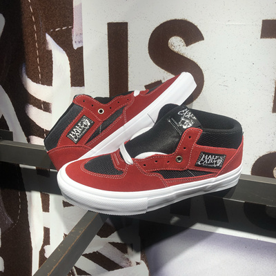 VANS范斯 SKATE HALF CAB 酒红色中帮男鞋专业滑板鞋VN0A2Z34REB