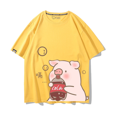半袖情侣男女儿童宽松衣服夏