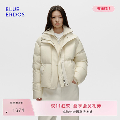 BLUE ERDOS秋季高智miu系百搭短款立领泡芙羽绒服外套B256JF023