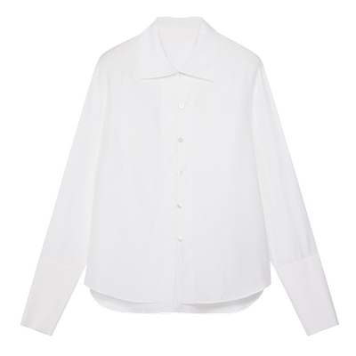 blueerdos桑蚕丝粘纤混纺衬衫