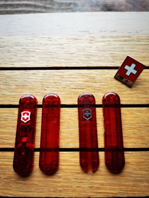 瑞士军刀 58mm 红色透明贴片 LED红色灯片 圆珠笔贴片