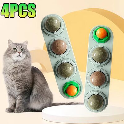 Natural Catnip Toys Silvervine Balls Teeth Cleaning Dental W