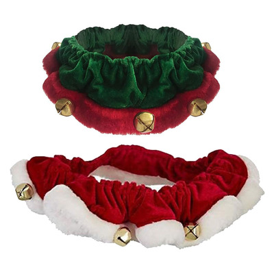 Christmas Dog Cat's Holiday Necklace Fun Elastic Collar Acce